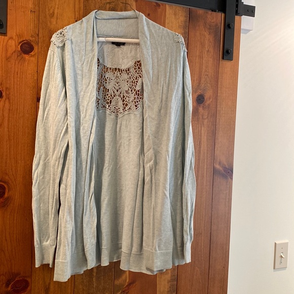 Topshop | Sweaters | Topshop Open Cardigan With Floral Design On Back ...
